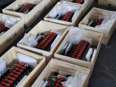 China 07 Stages 100lpm Hydraulic Directional Control Valve Double Action Manual Activation for sale