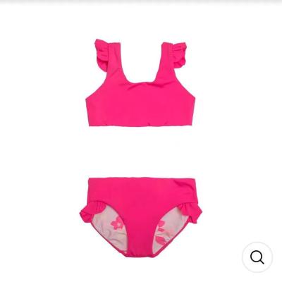 China Top Selling Latest Two-Piece Baby Girls Bikini Children Dragon Fruit Pink Swimming Wear for sale