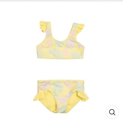 China Wholesale Oem Odm Custom Lemon Squeeze Beachwear Princess Kids Girl Bikini for sale