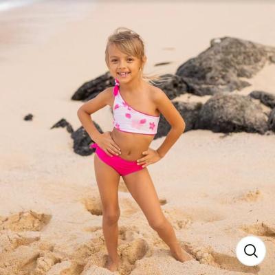 China Wholesale Private Label OEM Manufacturer Dragon Fruit Girl One Shoulder Swimsuit Custom Children Two-Piece Bikini for sale