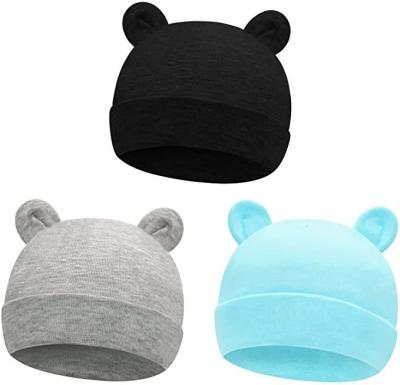 China Ins Organic Cotton Private Label Newborn Beanie Hospital Hat Infant 0-6 Months Unisex for sale