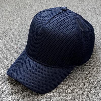 China Wholesale Golf Blank Golf Caps 100% Polyester Mesh Bulk Net Hat Plain Blank Dry Fit Hat for sale