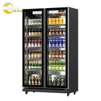 China Three Door Upright Beer Display Cooler Refrigerator with Dynamic Cooling for sale