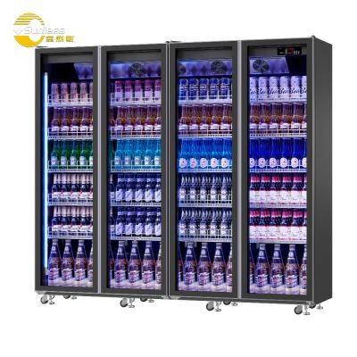 China Quality Wholesale Upright Glass Door Beer Cooler Glass Door Beverage Display Refrigerator Showcase for sale