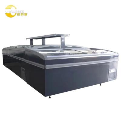 China 2m Full View Window Display Cabinet Commercial Refrigerator for Supermarket for sale
