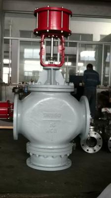 China Pneumatic Mixing Three Way Flow Control Valve for sale