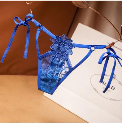 Cina Le mutandine sexy della donna del ricamo delle mutandine della biancheria intima delle signore della tanga della biforcazione in vendita