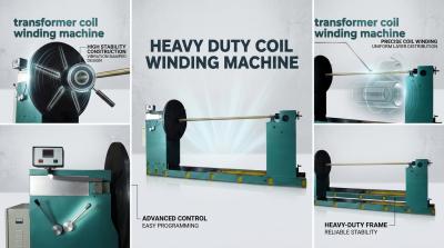 China Step Down Transformer Coil Winding Machine 1600kVA Automatic Foot Switch Control for sale