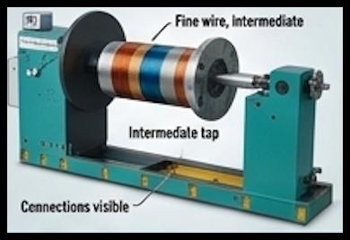 China Single Phase Transformer Coil Winding Machine 300rpm Bobbin Type Foot Switch Operation for sale