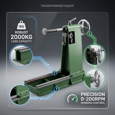 China Three Head Automatic Auto Transformer Coil Winding Machine 2000kg 0-200rpm 7.5KW for sale