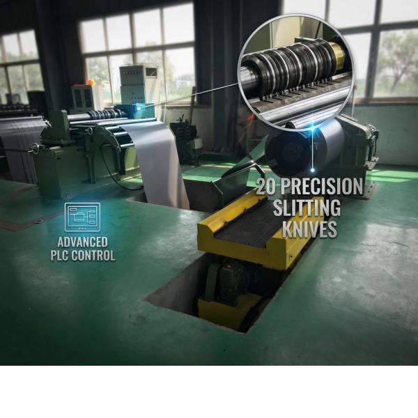 Quality Transformer Silicon Steel Slitting Machine 20 Slitting Knives PLC Control Core Slitter for sale