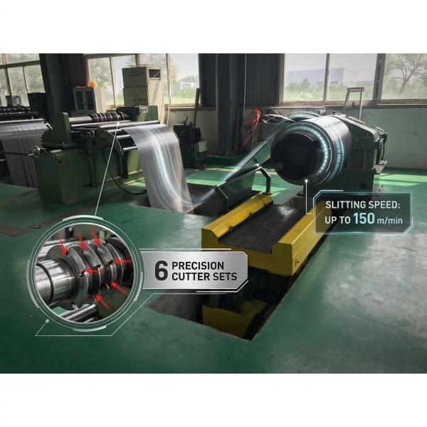 Quality Silicon Steel Slitting Machine 6 Cutter Sets 150m/min Transformer Core Slitter for sale
