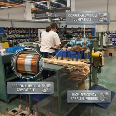 China Copper Aluminum Compatible Transformer Wire Winding Machine Coil Spooling Winder for sale