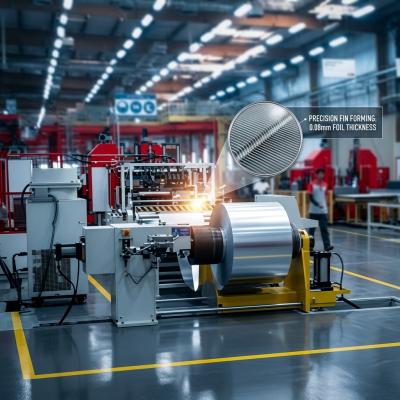 China Transformer Corrugated Fin Folding Machine 0.08mm Foil Thickness Fin Former for sale