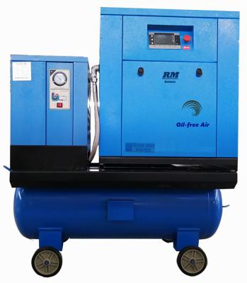 China 10 bar 3.7kw 5.5kw portable scroll air compressor oil free for sale