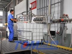 Máquina de enchimento de tanques IBC semiautomática de 200 kg-1T para pesticidas e produtos químicos