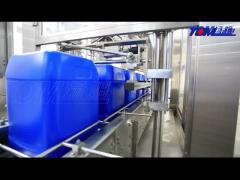 2800BPH Línea de llenado de lubricante PLC controlada de pesaje máquina de llenado 1-5L
