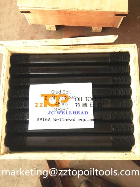 SS316 Ring Joint Gasket Bolt Studs For Wellhead Equipment