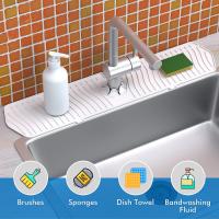 China Practical Leakproof Kitchen Guard Silicone Faucet Splash Mat Harmless for sale
