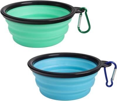 Cina Ciotola a perfetta tenuta pieghevole del cane del silicone, alimentatore ispessito dell'animale domestico del silicone in vendita