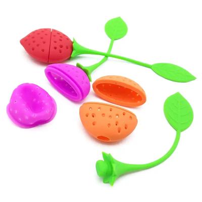 China Lightweight Silicone Tea Strainer Infuser Multicolor Harmless for sale