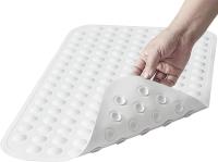 China Sturdy Washable Silicone Non Slip Bath Mat For Bathroom Rectangular shape for sale