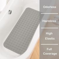 China Sturdy Washable Silicone Non Slip Bath Mat For Bathroom Rectangular shape for sale