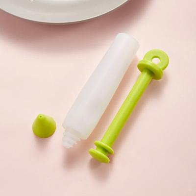 China 4 Pack Silicone Decorating Pen Decorating Syringe Cylinder For Chocolate Pastry Cream for sale