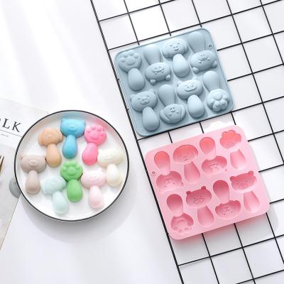 China 3D Animals Silicone Molds Themed Baking Mould Tray DIY Baking Tool for Chocolate Cake Dessert Candy Mousse Pastry for sale