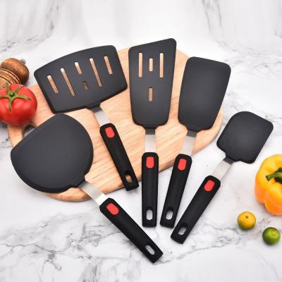 China 5-Pack BPA Free Silicone Spatulas Turner Set For Nonstick Cookware Flexible Kitchen Utensils Cooking Spatula Set For Egg for sale