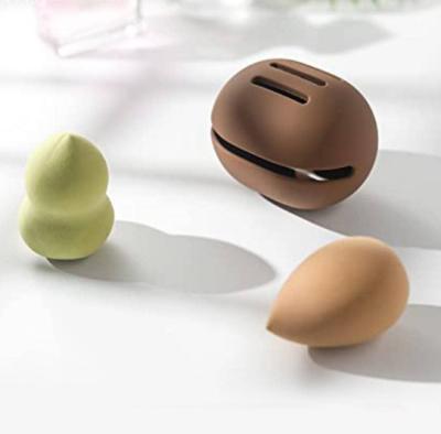Cina FDA Porta spugna per trucco in silicone lavabile respirabile Essentiali di viaggio Contenitore per frullatori in vendita