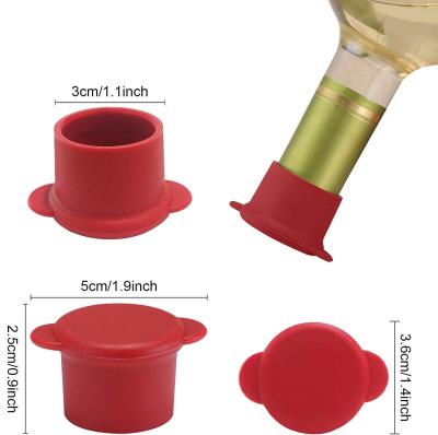 Cina Tappi per vini in silicone copribottiglie di birra riutilizzabili tappi per bottiglie di vino copribottiglie di vino risparmiatore di vino regali sigillatore copri facili da pulire in vendita
