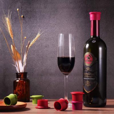 Cina Tappi per vini in silicone copribottiglie di birra riutilizzabili tappi per bottiglie di vino copribottiglie di vino risparmiatore di vino regali sigillatore copri facili da pulire in vendita