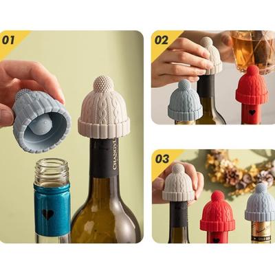Cina Funny e riutilizzabile tappo di bottiglia di vino di silicone tappi di birra tappi di bottiglia sigillatore grazioso accessori di vino gadget di cucina in vendita