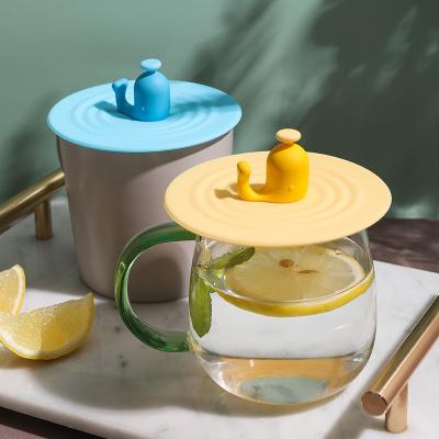 Cina Capo in silicone Coperchi di tazza Coperchi di tazza riutilizzabili Coperchi di tazza di caffè tè Acqua Coperchi anti-polvere Cute Cartoon Design per tazza di vetro Tazza di caffè in vendita