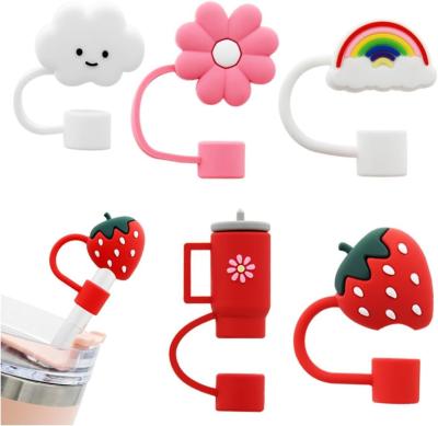 Cina Cappuccio di copertura di paglia per coppa Stanley Topper di paglia in silicone Compatibile con 30&40 Oz Tumbler 10mm 0.4in Coperture di paglia in silicone in vendita