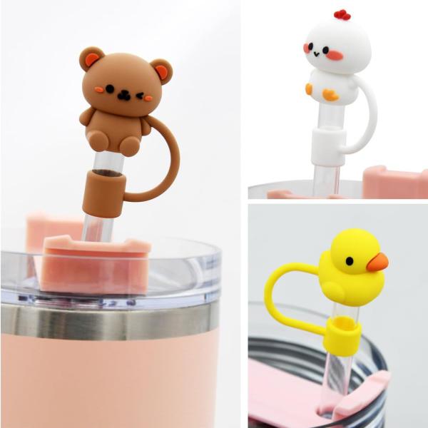 Straw Cover Cap For Stanley Cup Silicone Straw Topper Compatible With 30&40 Oz Tumbler 10mm 0.4in Silicone Straw Covers