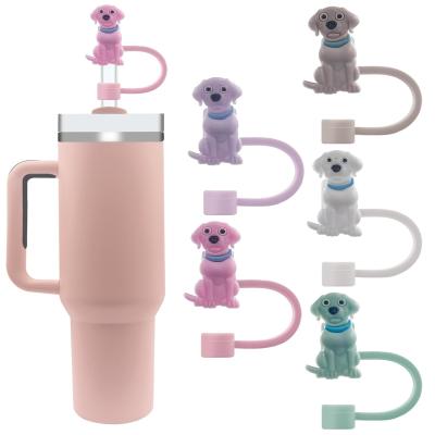 Cina Topper di paglia da fiore in silicone coperture e tappi riutilizzabili per paglie da 9-10 mm adatti a Stanley 30 e 40 oz Stambler Stanley Cap Cap in vendita