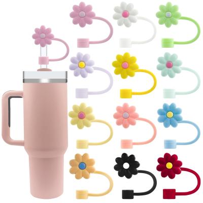 Cina Topper di paglia da fiore in silicone coperture e tappi riutilizzabili per paglie da 9-10 mm adatti a Stanley 30 e 40 oz Stambler Stanley Cap Cap in vendita