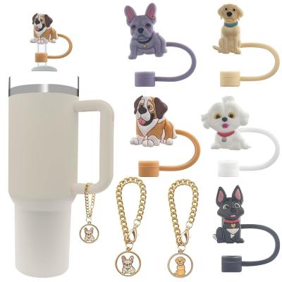 Cina Topper di paglia da fiore in silicone coperture e tappi riutilizzabili per paglie da 9-10 mm adatti a Stanley 30 e 40 oz Stambler Stanley Cap Cap in vendita