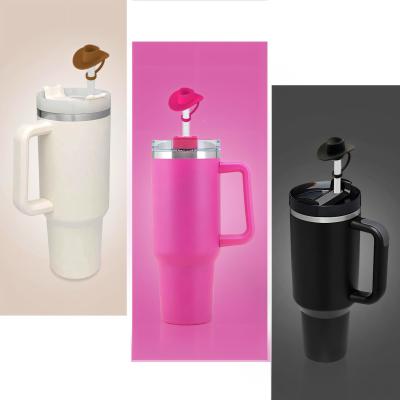 Cina Topper di paglia da fiore in silicone coperture e tappi riutilizzabili per paglie da 9-10 mm adatti a Stanley 30 e 40 oz Stambler Stanley Cap Cap in vendita