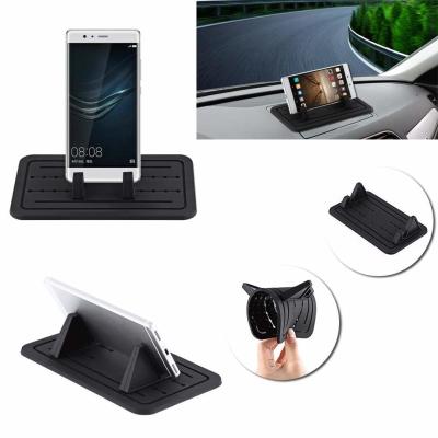 China Silicone Car Phone Holder Car Phone Mount Silicone Car Pad Mat For Dashboards Slip Free Desk Phone Stand Holder for sale