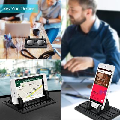 China Silicone Car Phone Holder Car Phone Mount Silicone Car Pad Mat For Dashboards Slip Free Desk Phone Stand Holder for sale