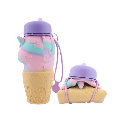 China Water Bottle,Collapsible Water Bottle for Kids,Cute Water Bottles -kawaii Cat Appearance - Portable Leak Proof, BPA Free for sale