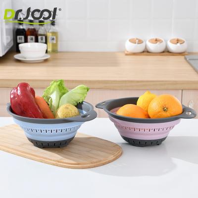 China Collapsible Colander And Strainer Silicone Strainer Colanders & Food Strainers For Vegetable And Fruit Kitchen Essential for sale