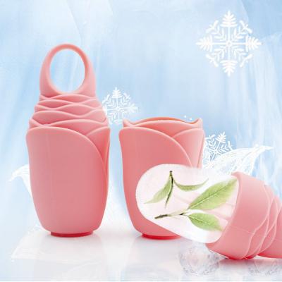 Cina Roller di ghiaccio per viso e corpo, Cubo di ghiaccio in silicone per gonfiore, sollievo dal dolore, Cold Therapy Ice Cup Mold Massage Tool in vendita