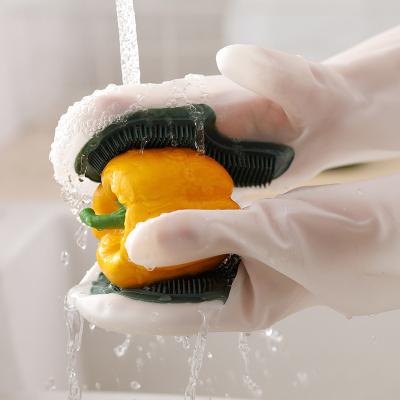China Silicone Dish Washing Gloves Reusable Cleaning Gloves Silicone Scrubber Gloves For Household, Bathroom Pet Bathing Cars for sale