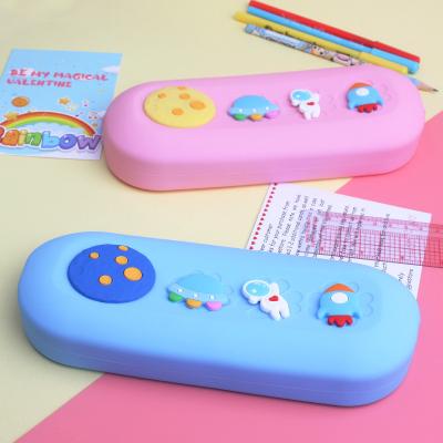 Cina Cassa a matita in silicone fai da te grande borsa di matita carina per ragazze regali di Natale in vendita