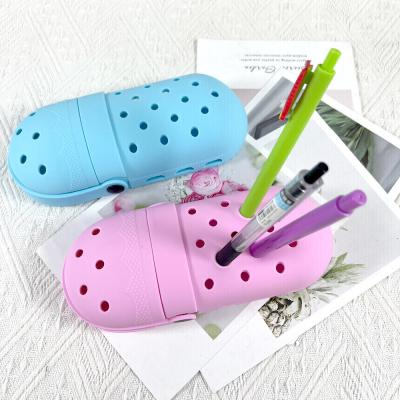 Cina DIY Silicone Pencil Box Case Holder Flexible Easy To Clean Waterproof Student School Supplies in vendita