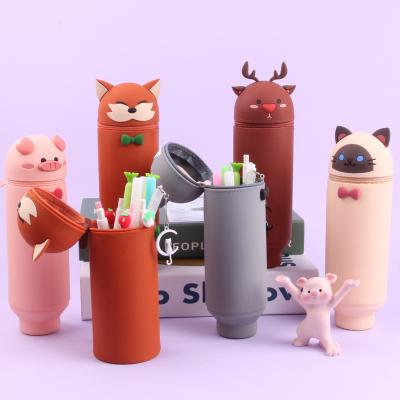 China Veelzijdige 2-in-1 siliconen potloodhouder zak makkelijk schoon te maken 195*225*60mm Voor kerstcadeau for sale